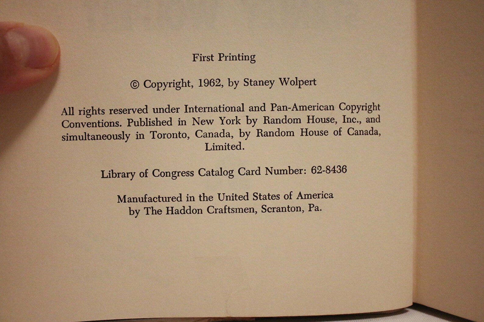 Nine Hours to Rama by Stanley Wolpert 1962 First Edition Hardcover Book ...