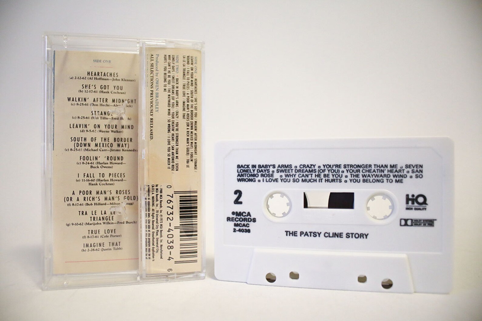 The Patsy Cline Story Cassette Tape MCAC2-4038 rare, 1988 MCA Records ...