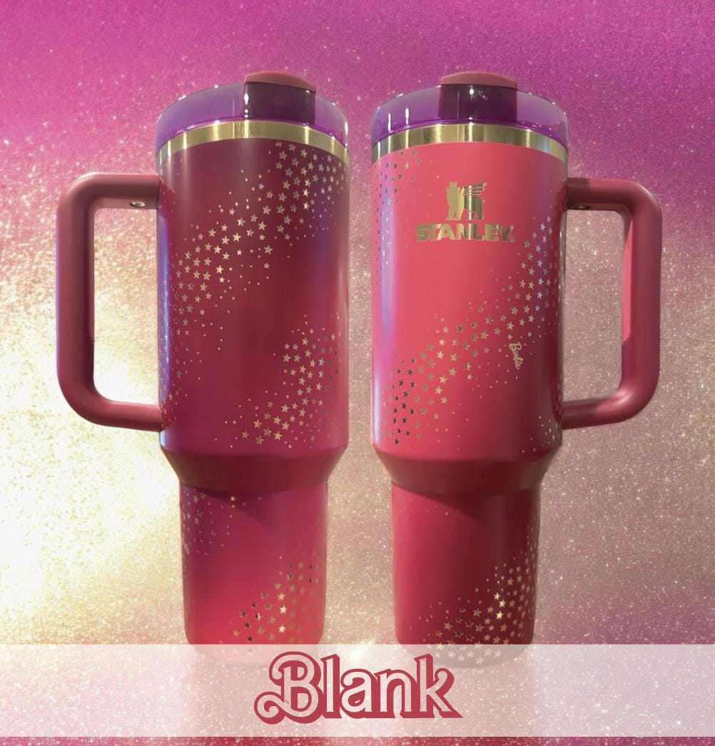 Stanley X Barbie 70s Superstar (40 Oz) Quencher | Custom Engraved Pink ...