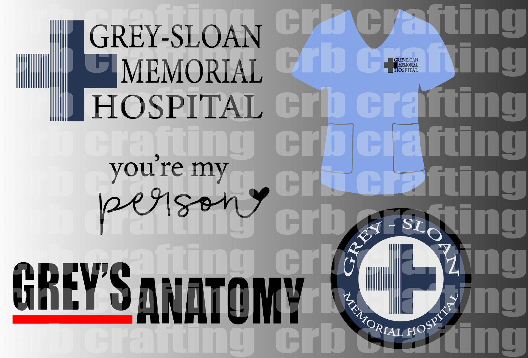 Grey's Anatomy, Grey Sloan Memorial Hospital / Seattle Grace Bundle SVG ...