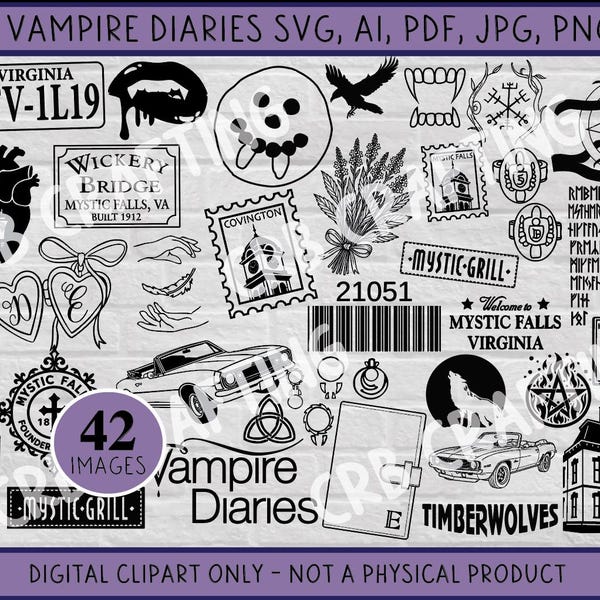 Vampire Diares Svg - Etsy