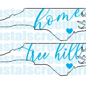 One Tree Hill, Tree Hill & North Carolina Home SVG, PDF, JPG ...