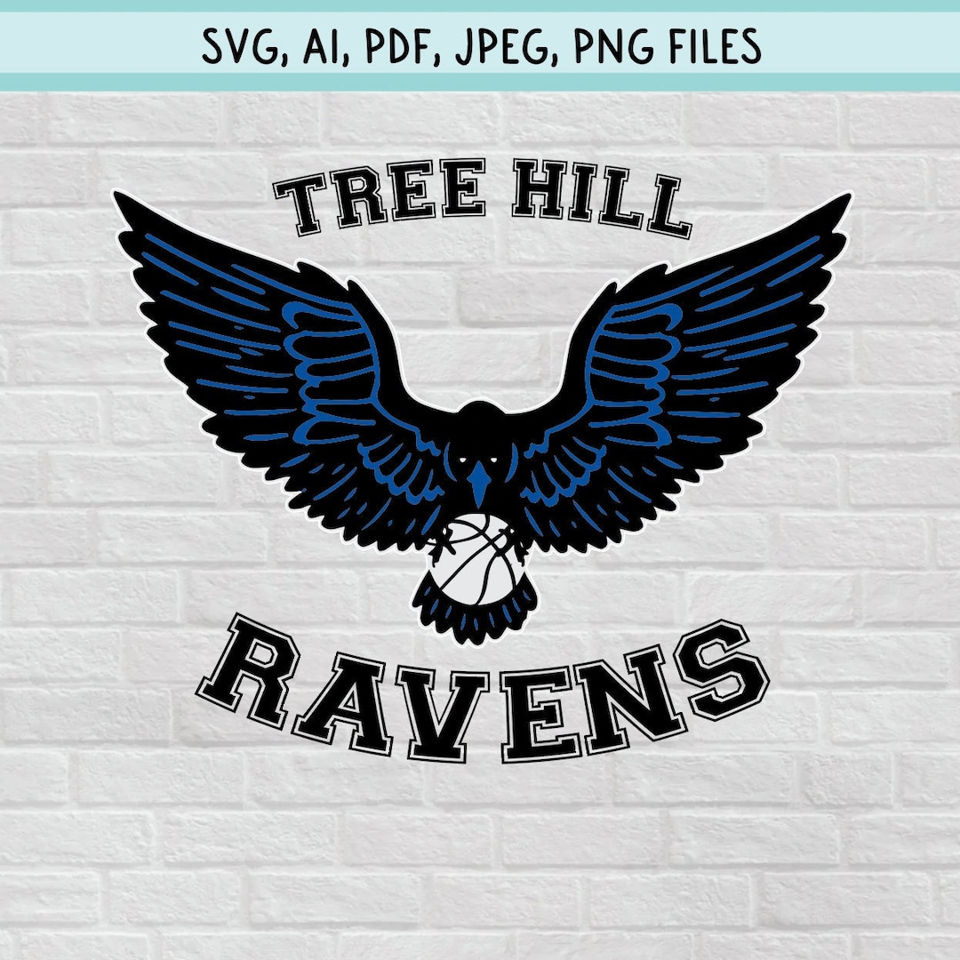One Tree Hill, Tree Hill Ravens Basketball Warmup Logo, Nathan Scott ...