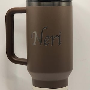 Espresso Stanley Quencher 40 Oz Custom Engraved Chocolate Brown Tumbler ...