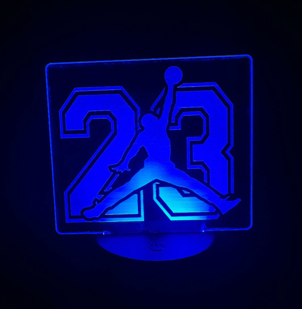 Michael Jordan MJ Acrylic Night Light - Basketball Lamp - Perfect Gift ...