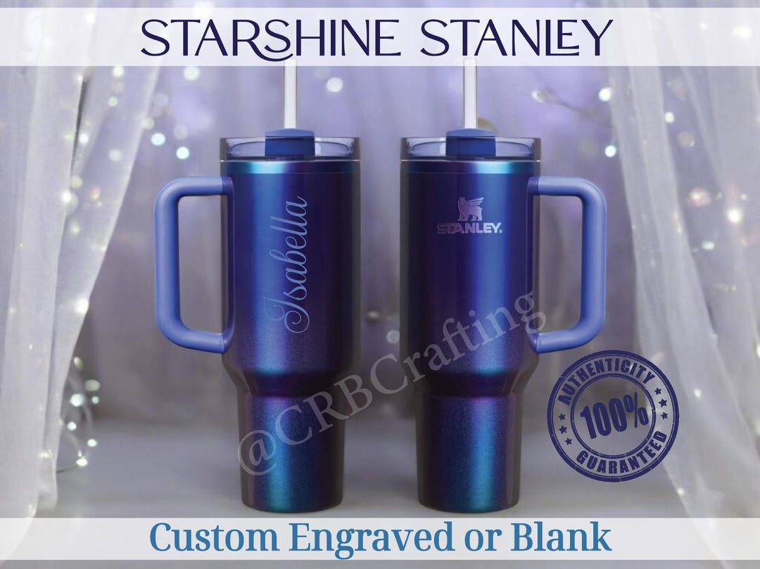 Star Shine Stanley 40 Oz Quencher Custom Engraved Iridescent Glitter ...