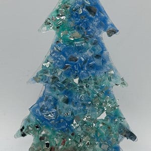 Christmas Tree 6" Night Light| Handmade Stained Glass Style Nightlight ...