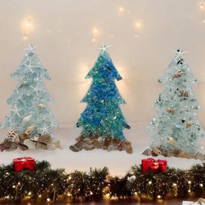 Christmas Tree 6" Night Light| Handmade Stained Glass Style Nightlight ...