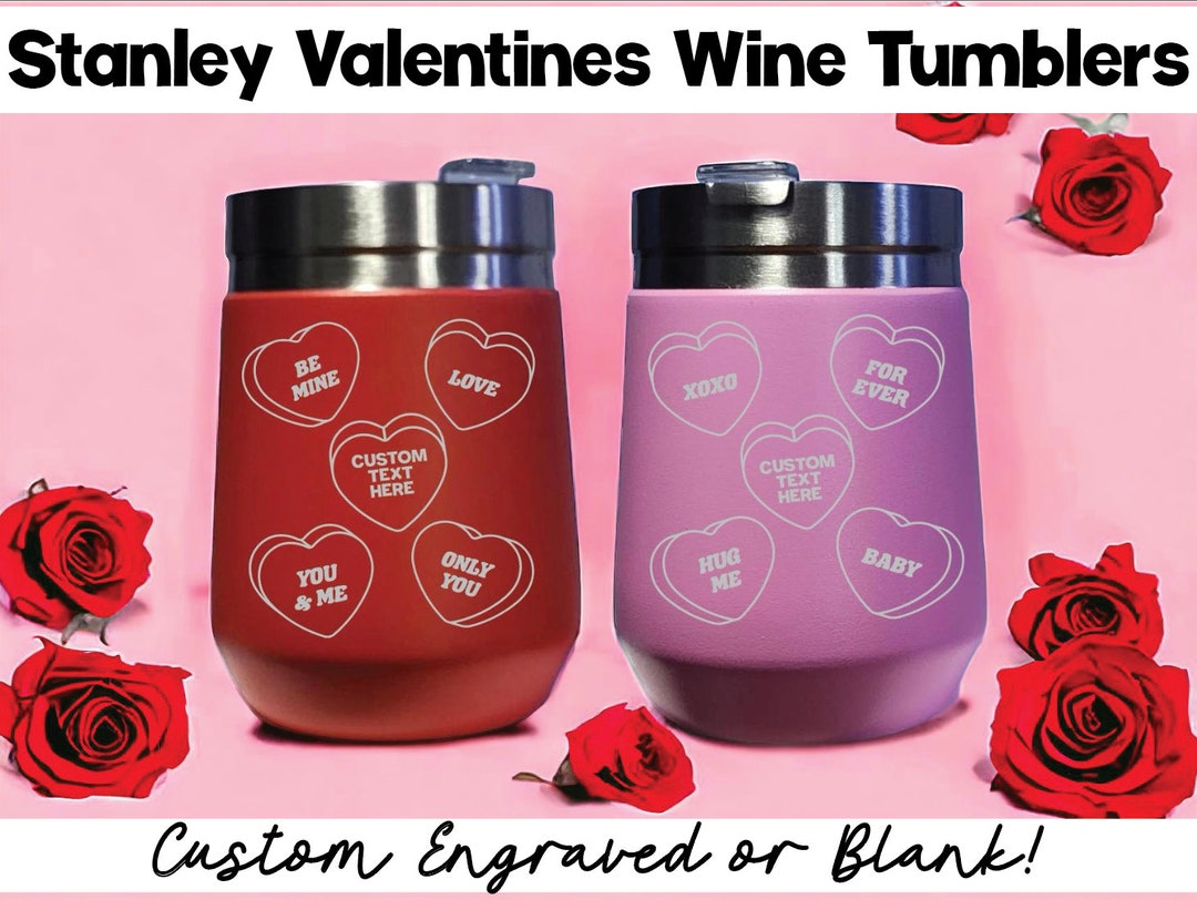 Stanley Valentine's Day Wine Tumblers set of 2 His and Hers Custom ...