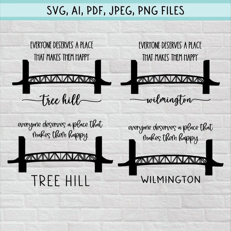 One Tree Hill Bridge and Wilmington North Carolina Happy - Etsy