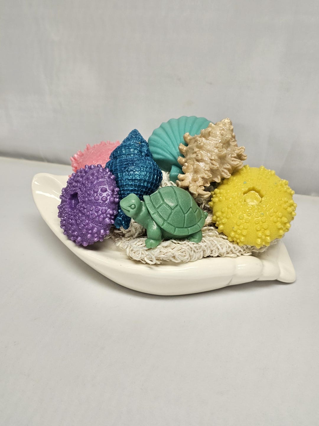 Handcrafted Goat Milk Soap Set: Turtle, Shells, Soap Saver - Etsy