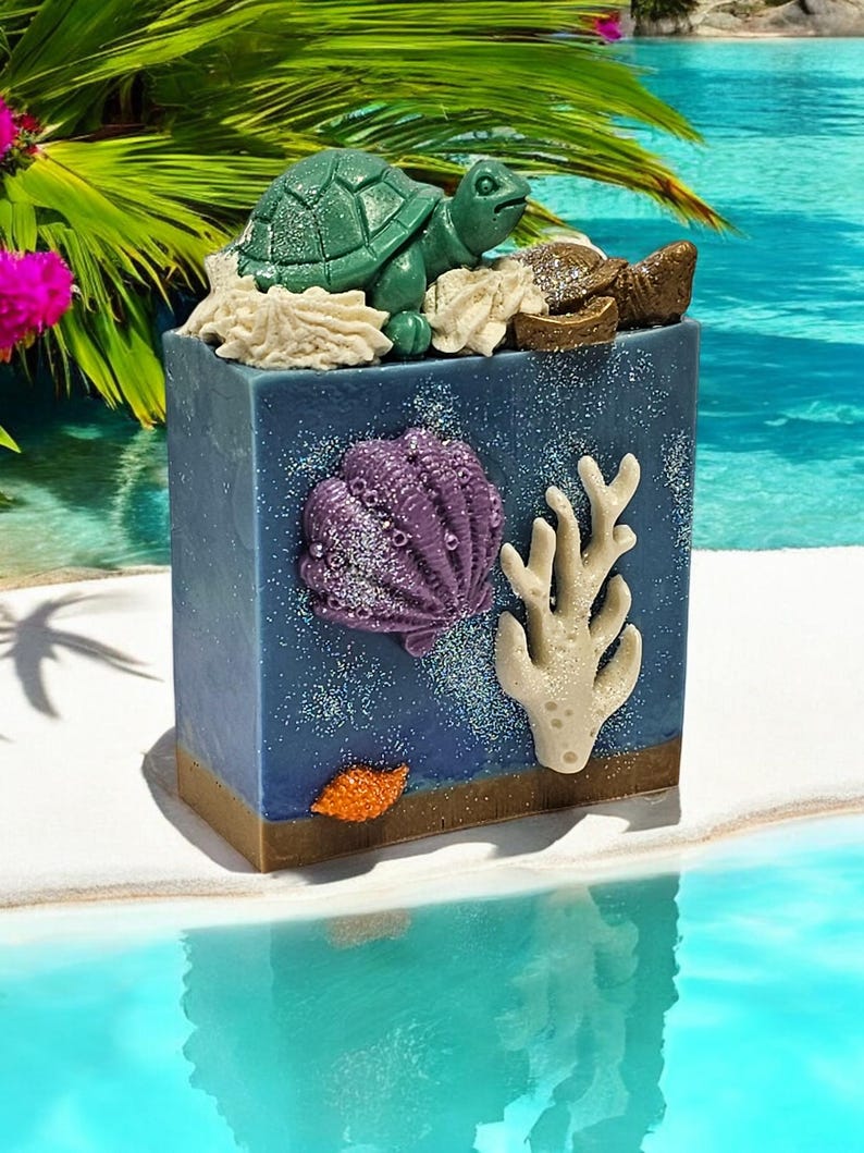 Turtle Lovers Handcrafted Soap Bar, Ocean Sea Life Bar Soap, Holiday ...