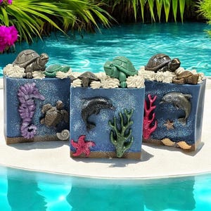 Turtle Lovers Handcrafted Soap Bar, Ocean Sea Life Bar Soap, Holiday ...
