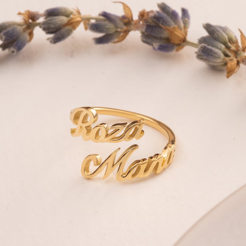 Name Ring Gold - Etsy