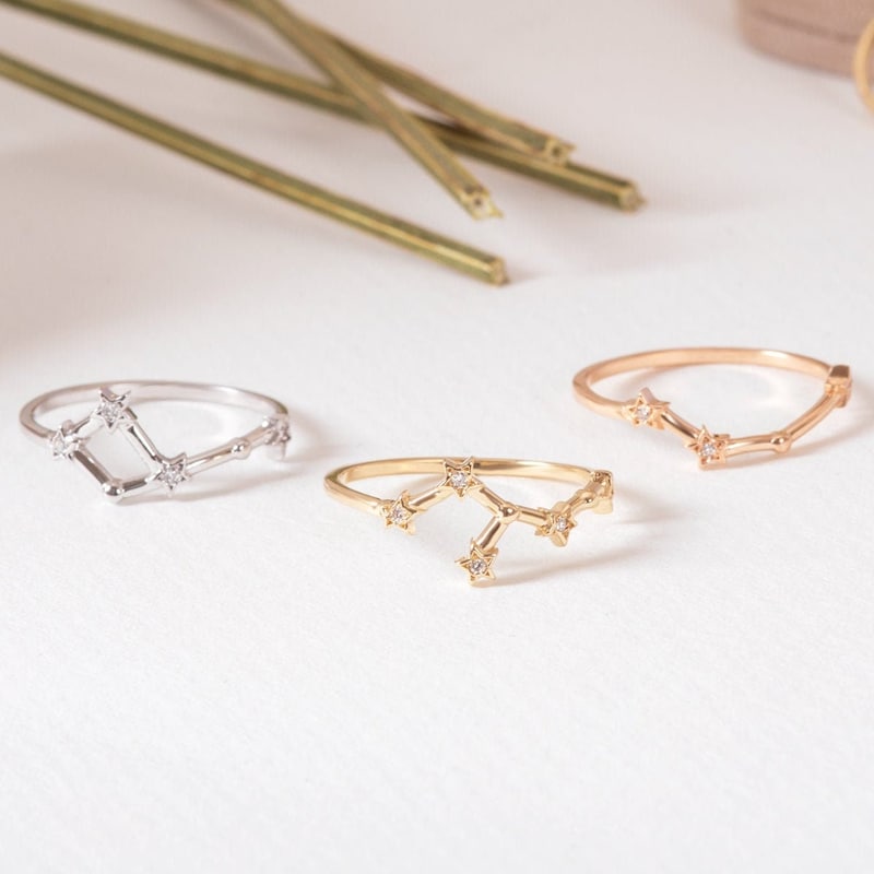 Zodiac Constellation Ring - Etsy