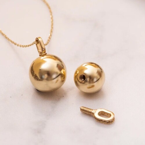 14K 18K Real Gold Circle of Life Eternity Cremation Urn | Etsy