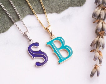 Enamel Initial - Etsy