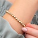 3mm 4mm 5mm Gold Ball Bead Bracelet, 14K Real Gold Simple Shiny ...