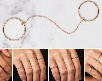 Double Finger Ring - Etsy