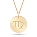 14k Gold Zodiac Virgo Necklace, Elegant Gold Virgo Sign Pendant is a ...