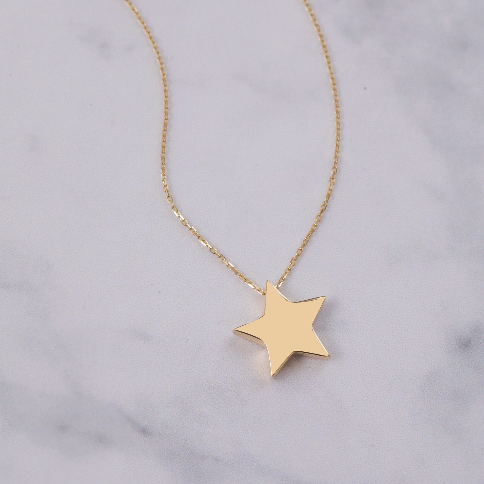 14K 18K Real Gold Mini Star Cremation Urn Pendant Custom | Etsy