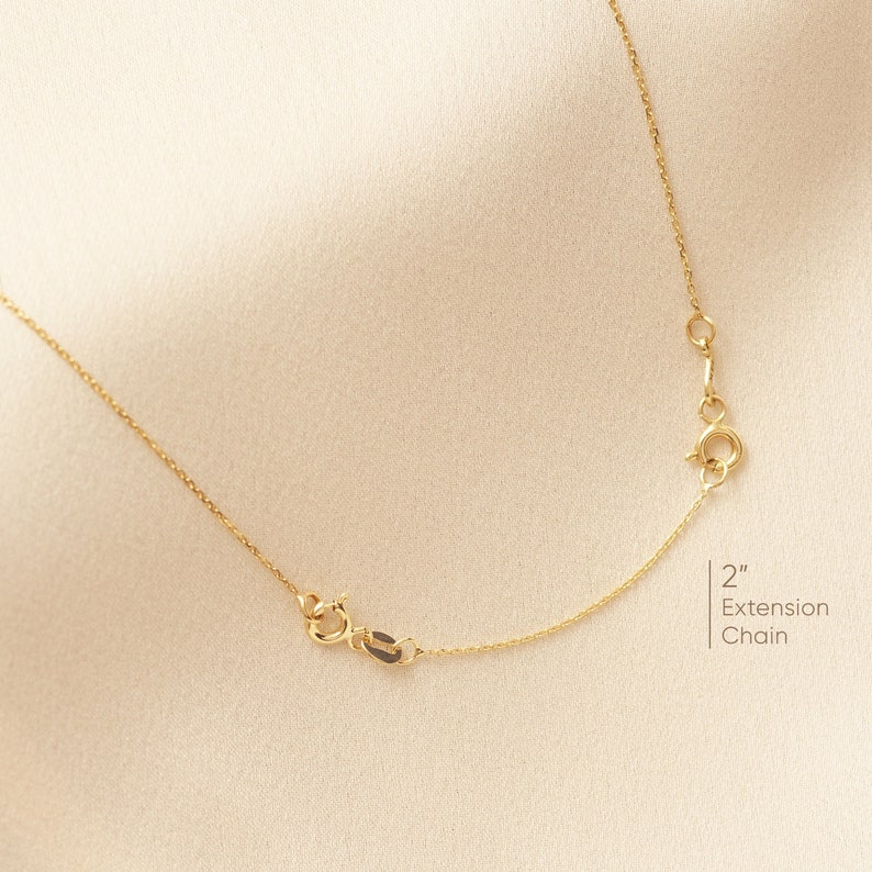 14k 18k Solid Gold Necklace Bracelet Extender, Removable Real Solid ...