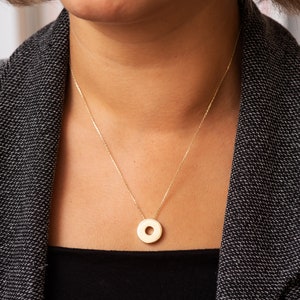 14K 18K Real Gold Circle of Life Eternity Cremation Urn Necklace, Round ...