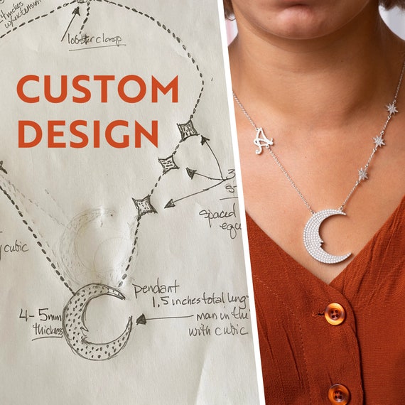 14k 18k Solid Gold Special Custom Design Jewelry Real Solid | Etsy