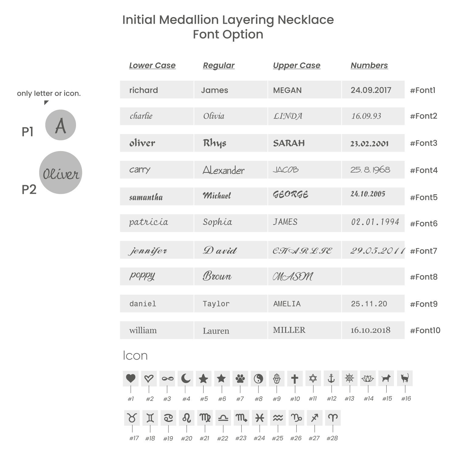 14K Gold Custom Initial Layering Medallion Necklace - Etsy