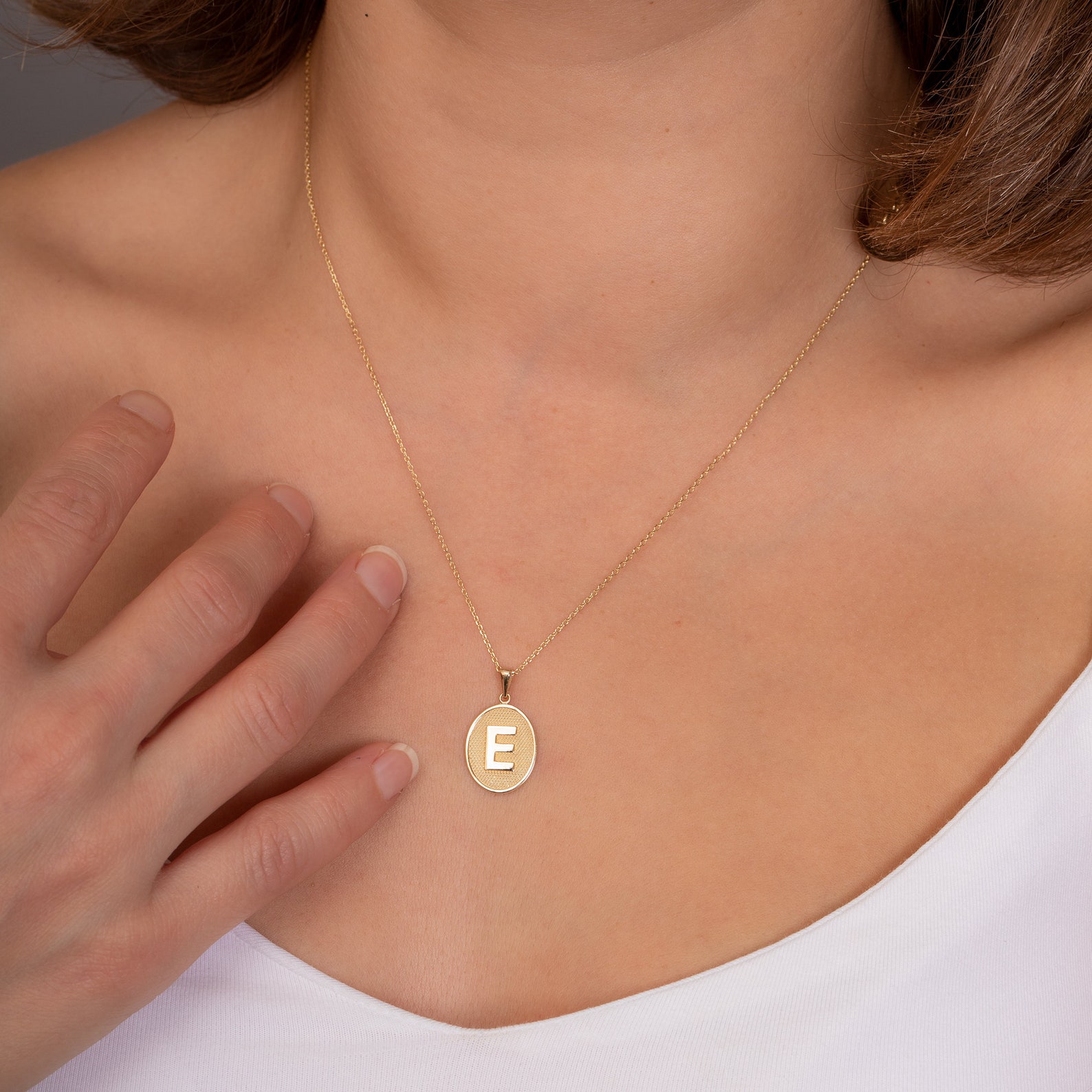 14k 18k Solid Gold Custom Initial Pendant Personalized - Etsy