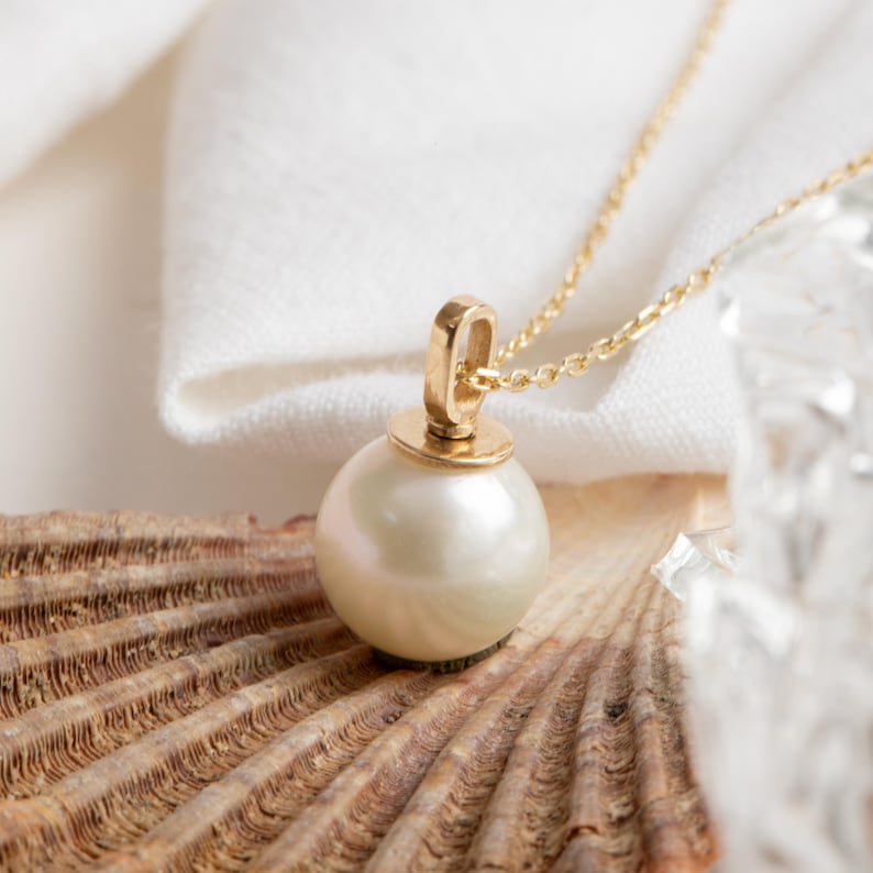 Minimalist Pearl Urn Necklace – 14k & 18k Gold Ashes Pendant – Discreet ...