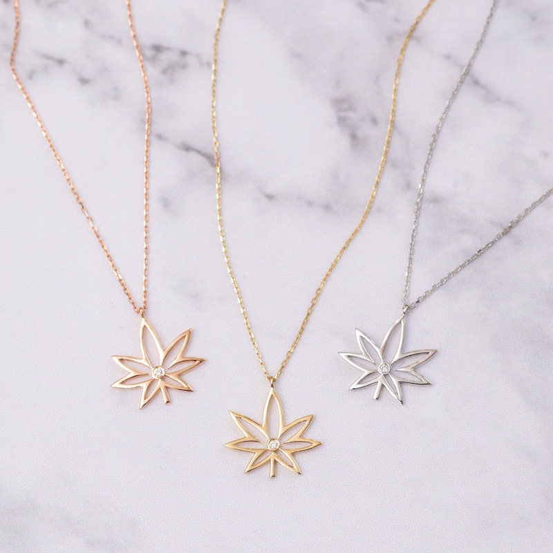 Pot Leaf Necklace - Etsy