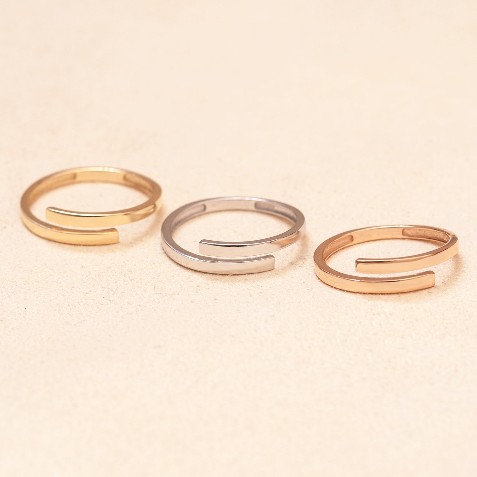 14K or 18K Gold Personalized Wrap Ring Simple Custom Wrap - Etsy