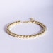 3mm 4mm 5mm Gold Ball Bead Bracelet, 14K Real Gold Simple Shiny ...