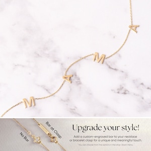 MAMA Letter Necklace in 14K 18K Solid Gold for Women First Mother's Day ...