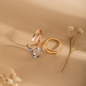 Dog Cat Paw Print Wrap Ring 14K 18K Solid Gold, Pet Personalized by ...