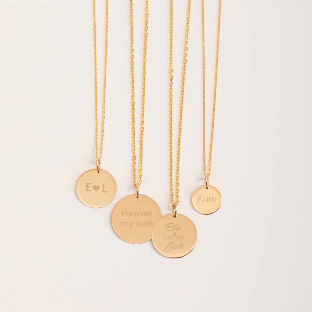 22K Solid Gold Custom Handwriting Pendant Necklace, Personalized Actual ...