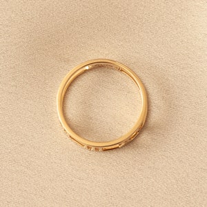 14K 18K Solid Gold Custom Roman Numerals Ring, Personalized Wedding ...