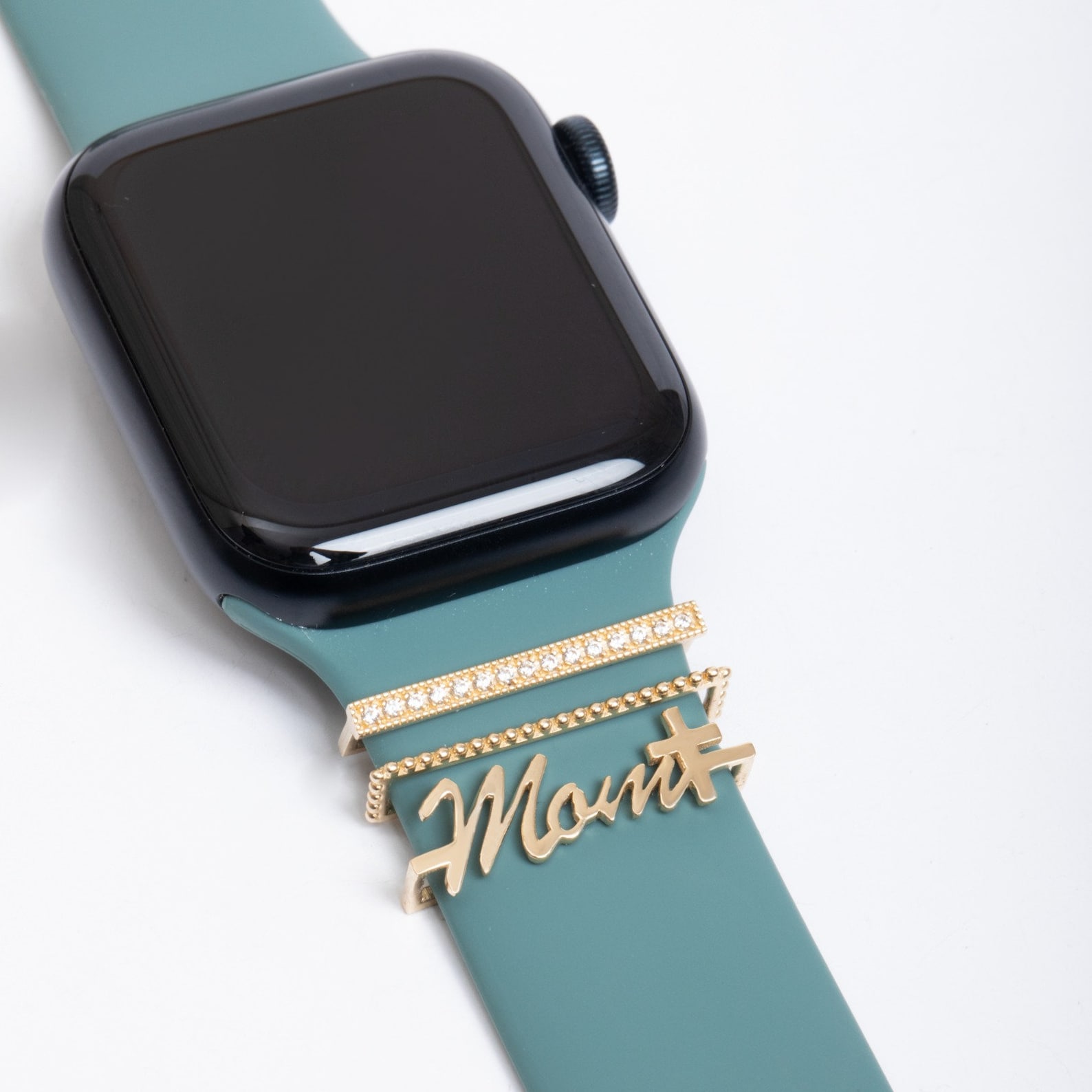 14K 18K Solid Gold Custom Apple Watch Name Band Tag, Personalized Smart ...