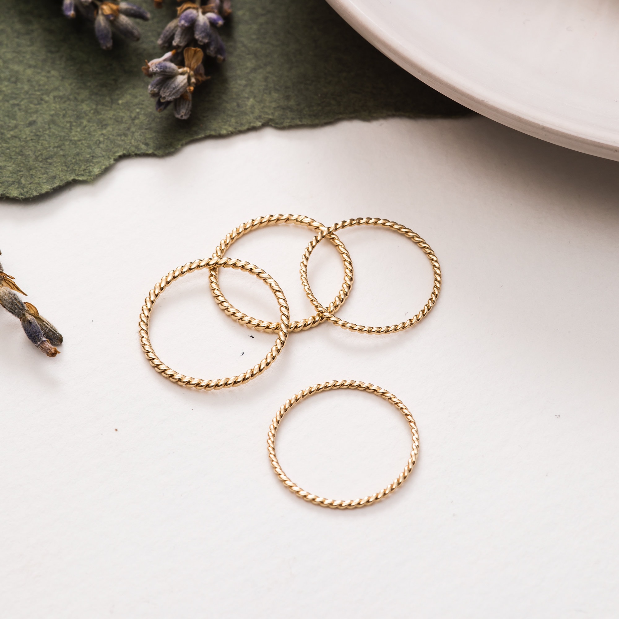 14K 18K Solid Gold Twist Ring Twisted Rope Real Gold Wedding - Etsy