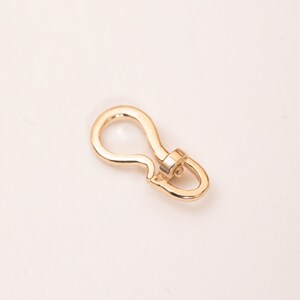 14K 18K Solid Gold Swivel S Hook, Hinge Hook Real Solid Gold Clasp ...