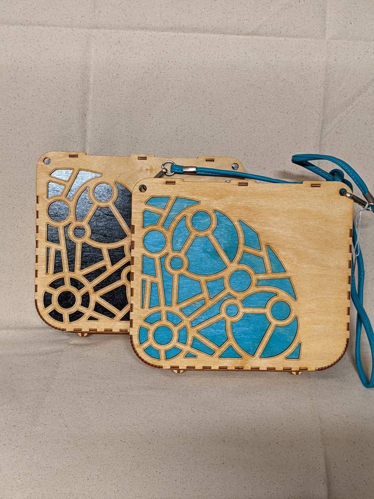 Wooden Purse With Chinese Good Luck Symbol | Etsy