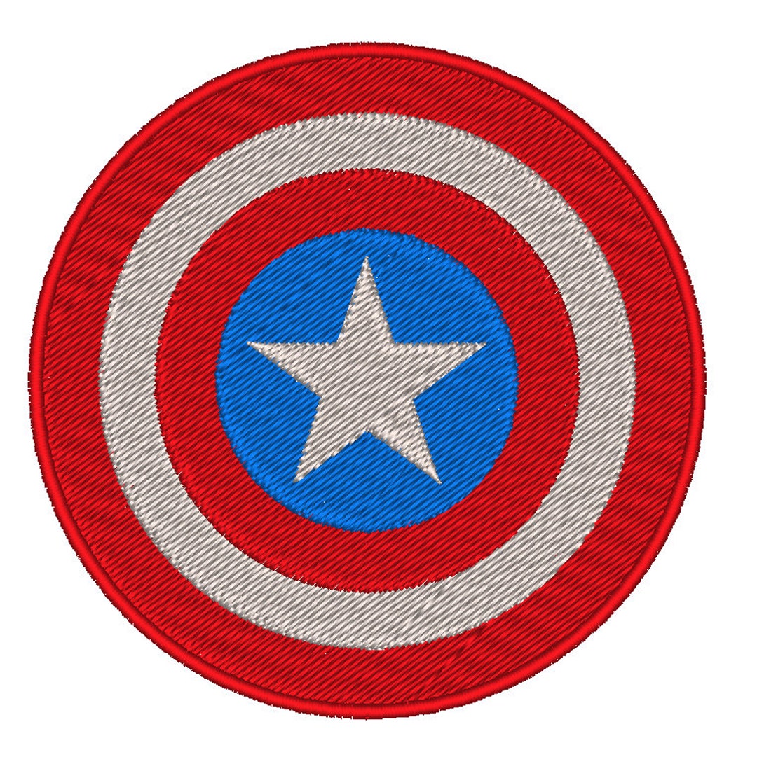 Captain America Embroidered Patch - Etsy
