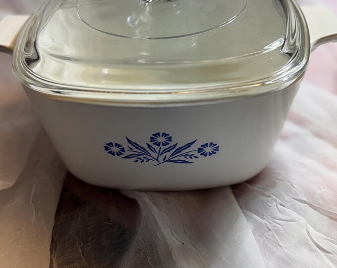 Corning Blue Cornflower Casserole P-1 3/4-B With Pyrex Lid - Etsy