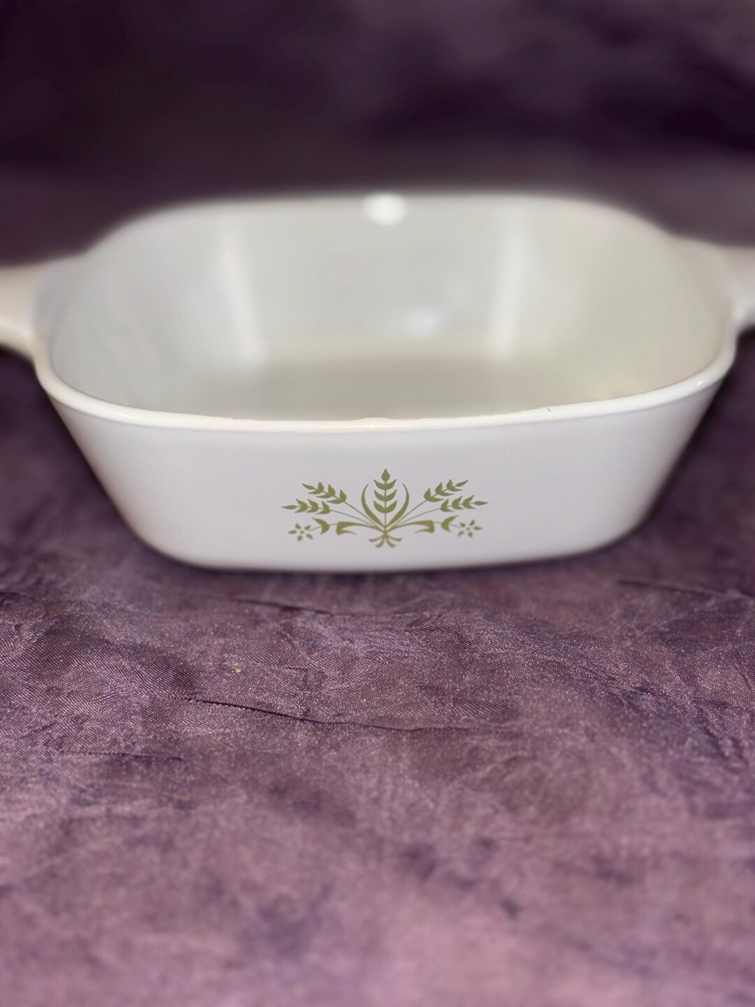 Vintage Corning Ware, Rare Pattern advocado Wheat , P-41-B, 5 3/8 ...
