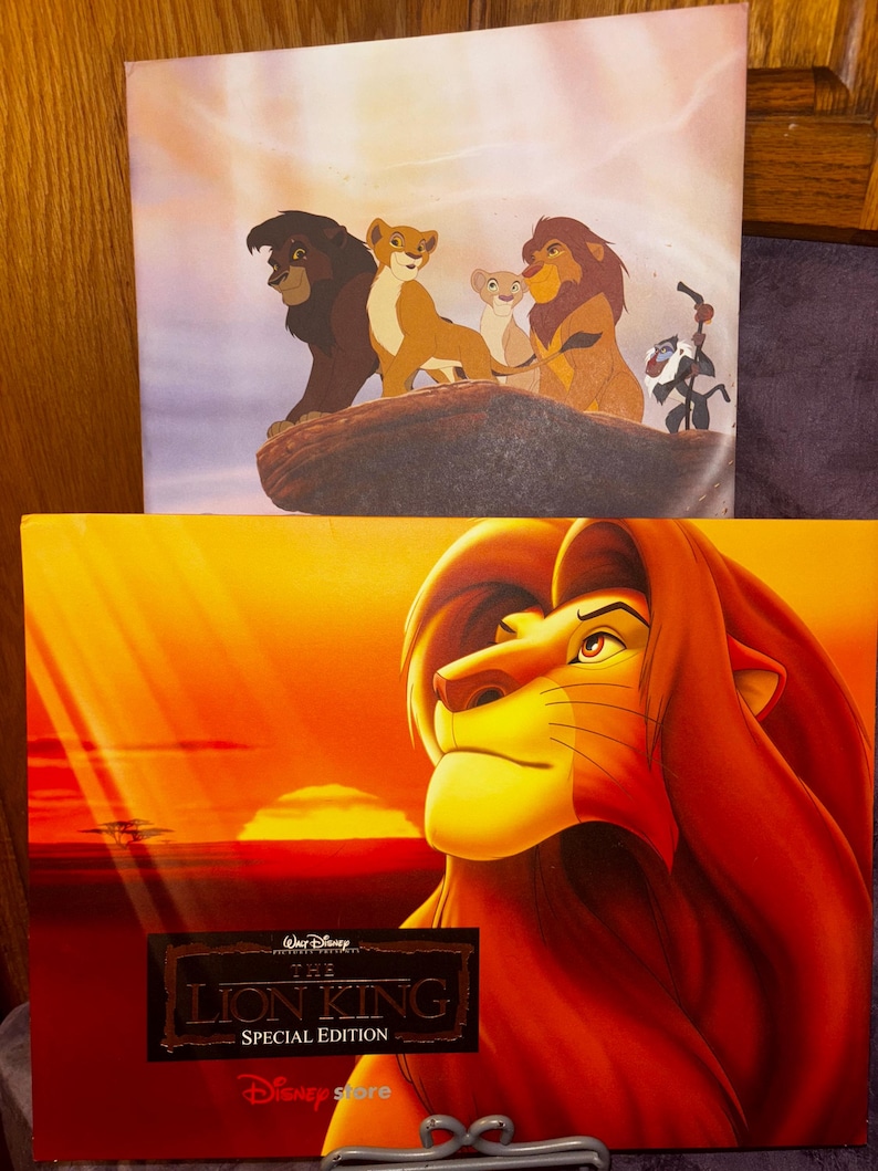 Vintage Disney's the Lion King Lithograph Set From the Disney Store ...