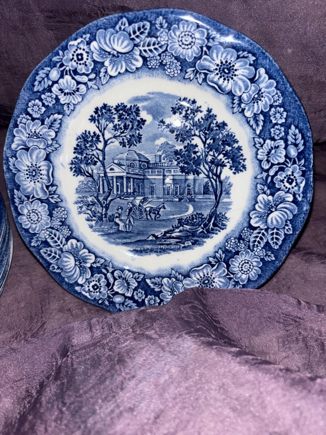 Liberty Blue England Ironstone Bread Dessert Plate INDEPENDENCE HALL - Etsy