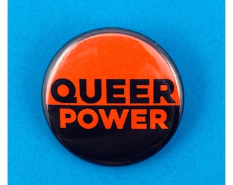 Queer Power 1.25 Inch Political Button LGBTQIA Gay and - Etsy