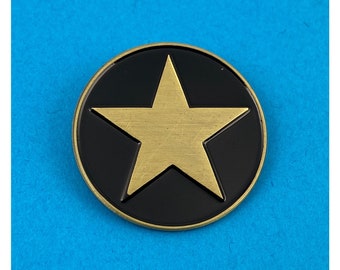 Gold Star Enamel Pin - Etsy