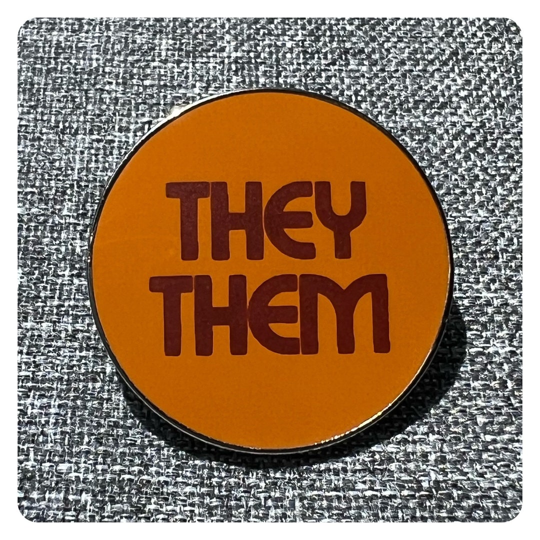 They Them Pronoun Enamel Pin - Etsy